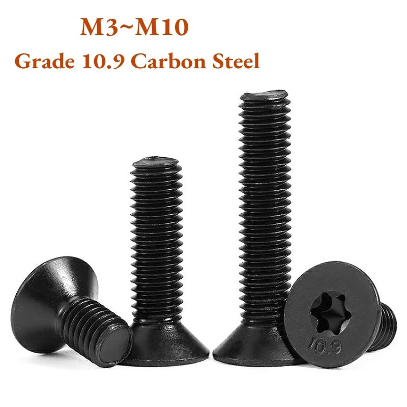 Винты Torx с потайной головкой из углеродистой стали M3-M10 M10-2pcs, 20mm