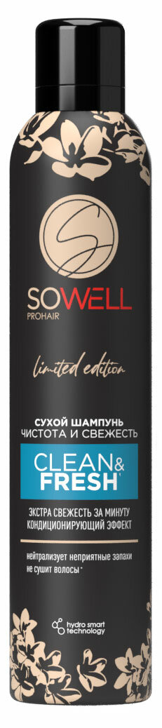 Сухой шампунь для волос SoWell Fresh & Full свежесть и объем, 200 мл