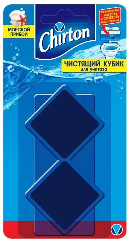 Chirton Чистящий кубик для унитаза "Морской прибой" 2х50гр