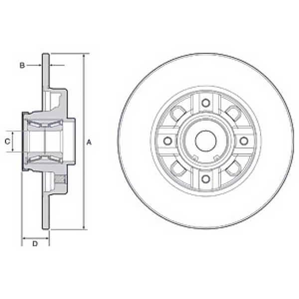 DELPHI BG9116RS (424965 / 424966 / 424966[424965) тормозной диск Citroen (Ситроен) c4, c4 sd, ds4, ds ds4, ds4 crossback, (Комплект 2 штуки)