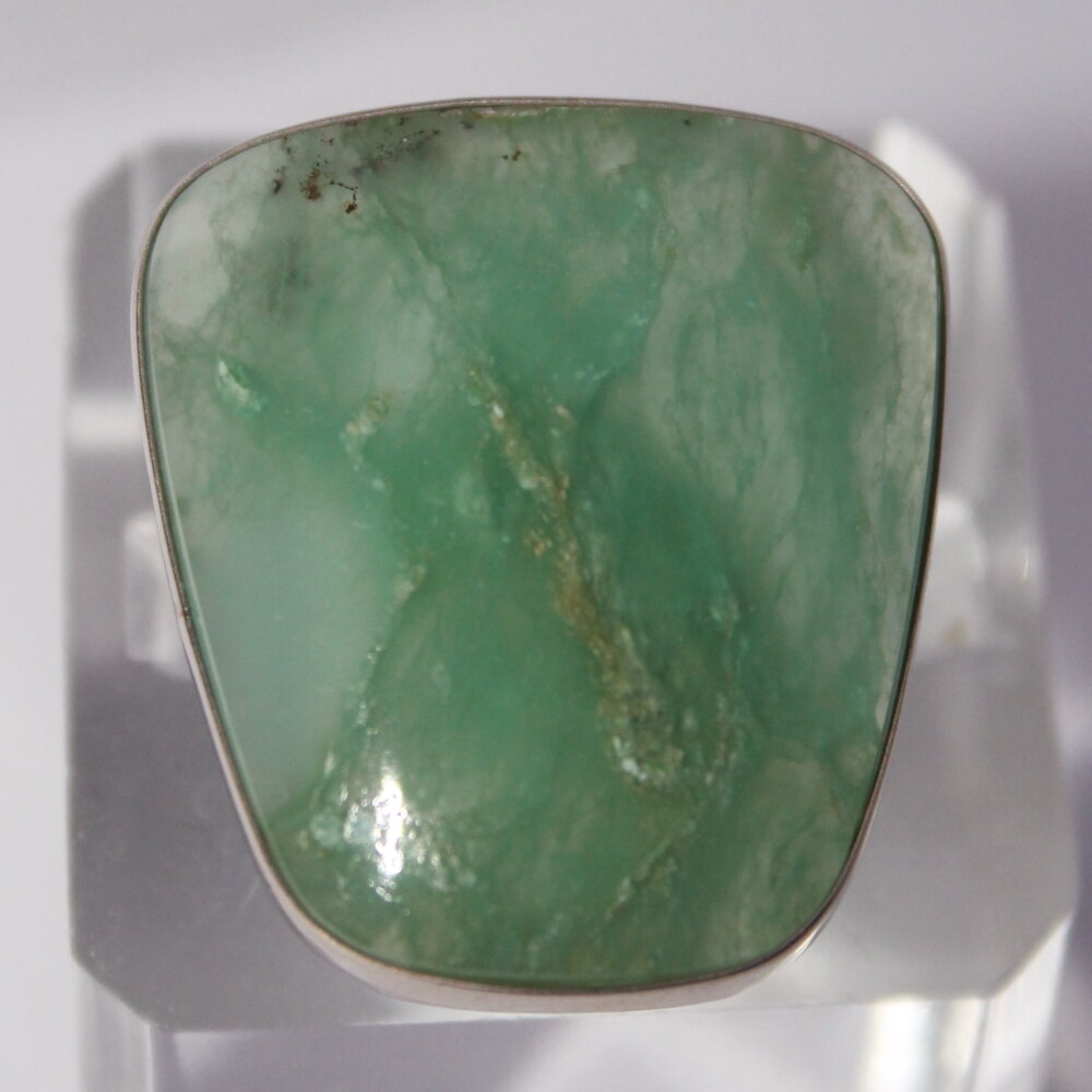 Кольцо, хризопраз