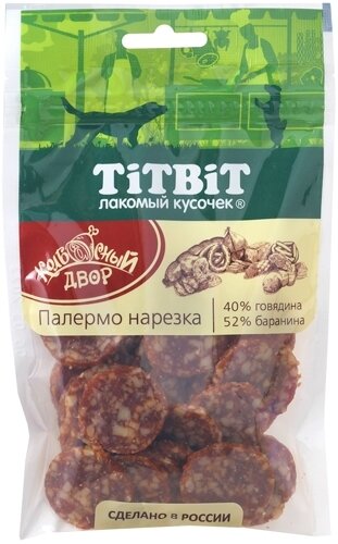 Titbit Лакомство для собак Колбасный двор Палермо нарезка, 80 г