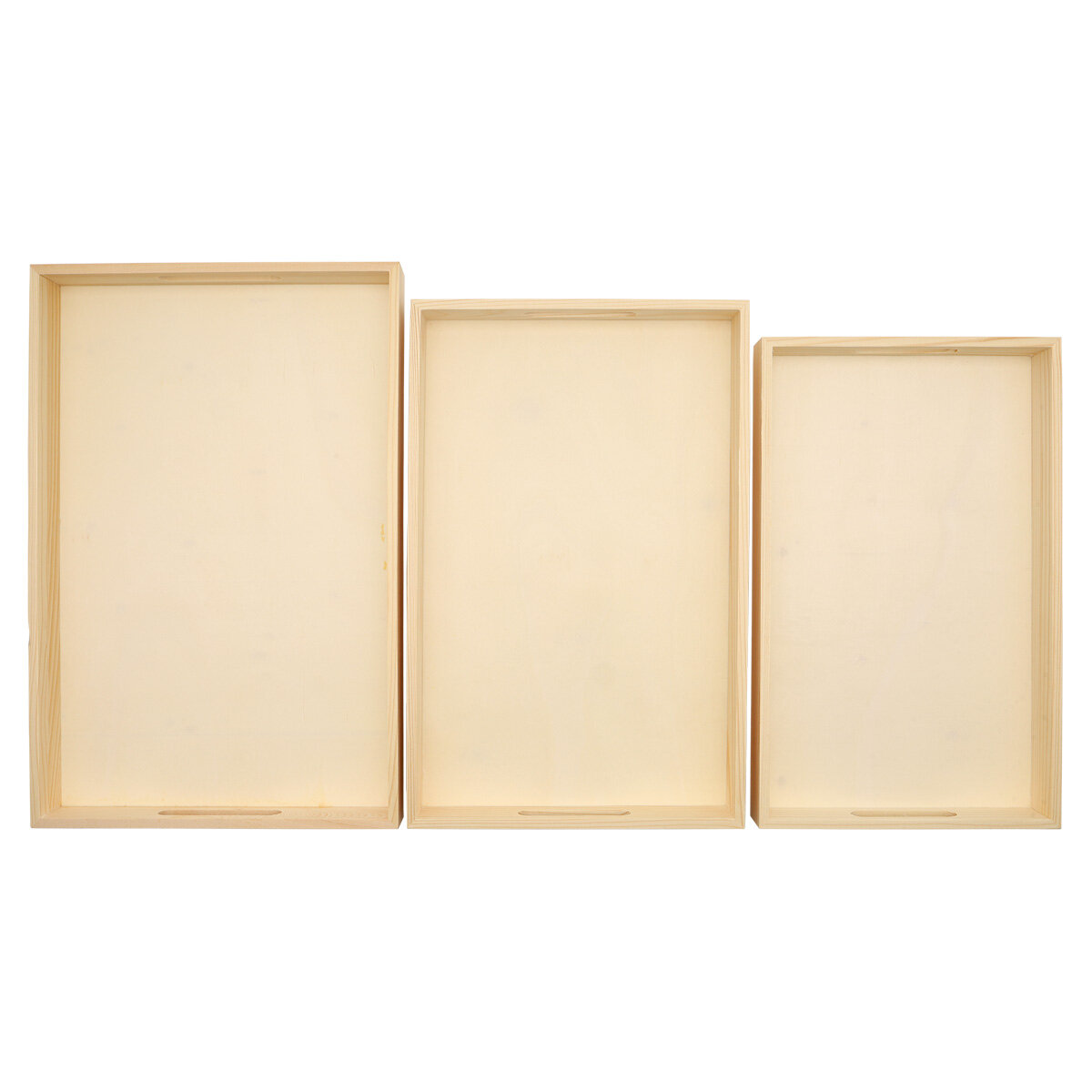 Поднос деревянный, набор из 3 штук, 39,5*26*4,2 см, 37*23,5*4,1 см, 34,5*21*3,8 см