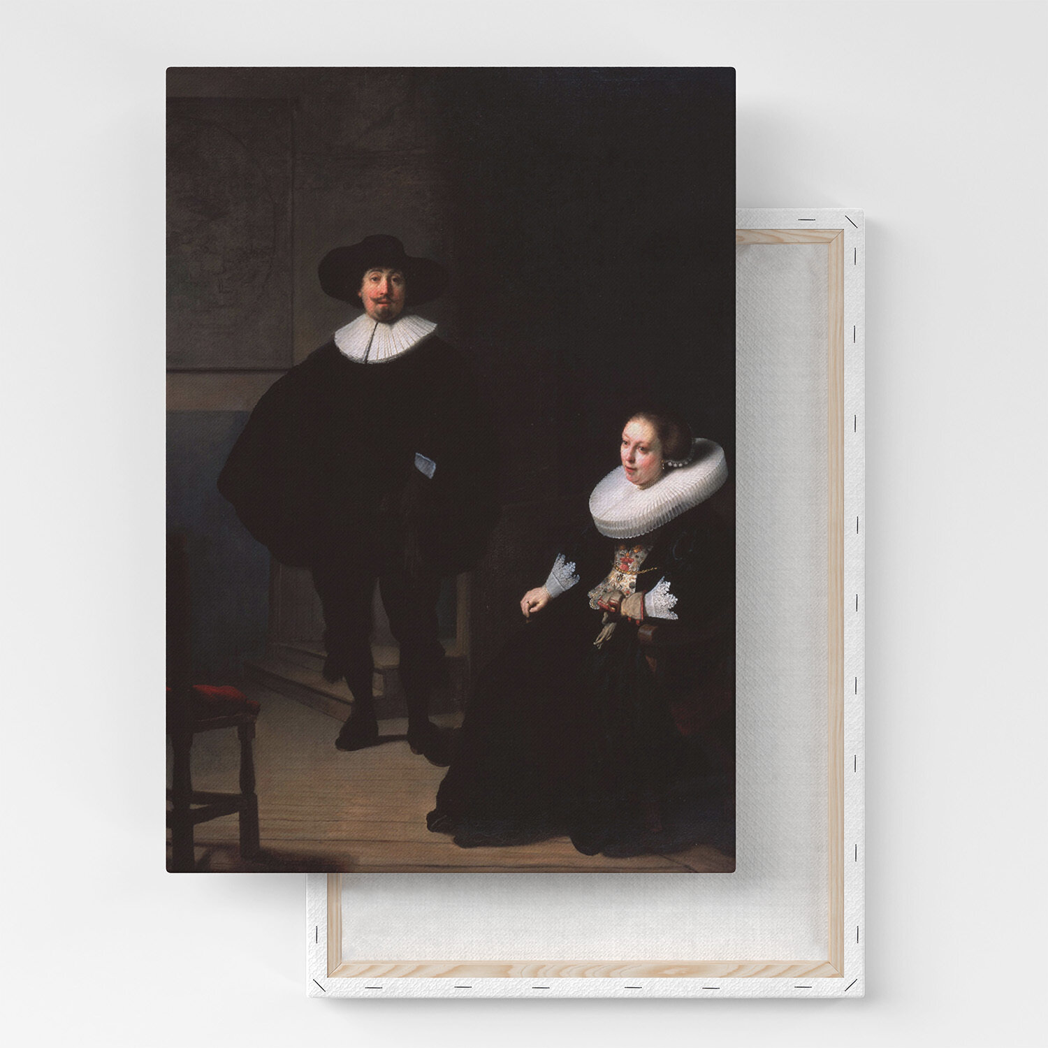 Картина на холсте, репродукция / Рембрандт - A Lady and Gentleman in Black / Размер 60 x 80 см