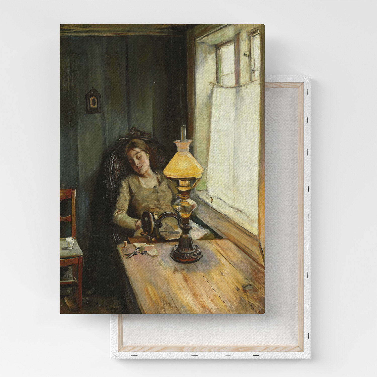 Картина на холсте, репродукция / Кристиан Крог - Tired / Размер 60 x 80 см