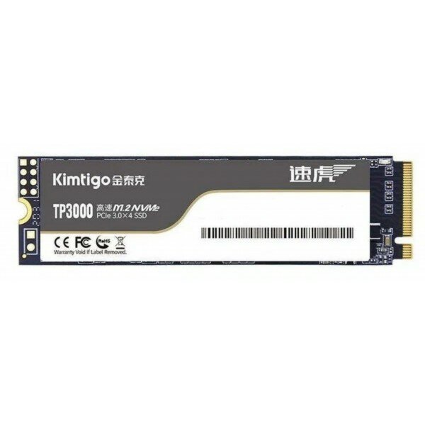 Твердотельный накопитель SSD M.2 256 GB Kimtigo TP-3000 (K256P3M28TP3000) (PCI-E 3.0 x4, up to 2000/1100MBs, 3D TLC, NVMe, 80TBW, 22х80mm)