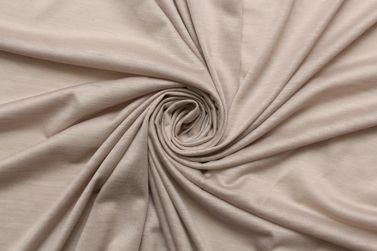 Ткань Трикотажное полотно с шёлком пепельно-бежевое, ш142см, 0,5 м