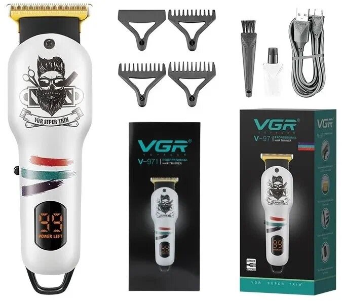 VGR Триммер для бороды и усов VGR V-971