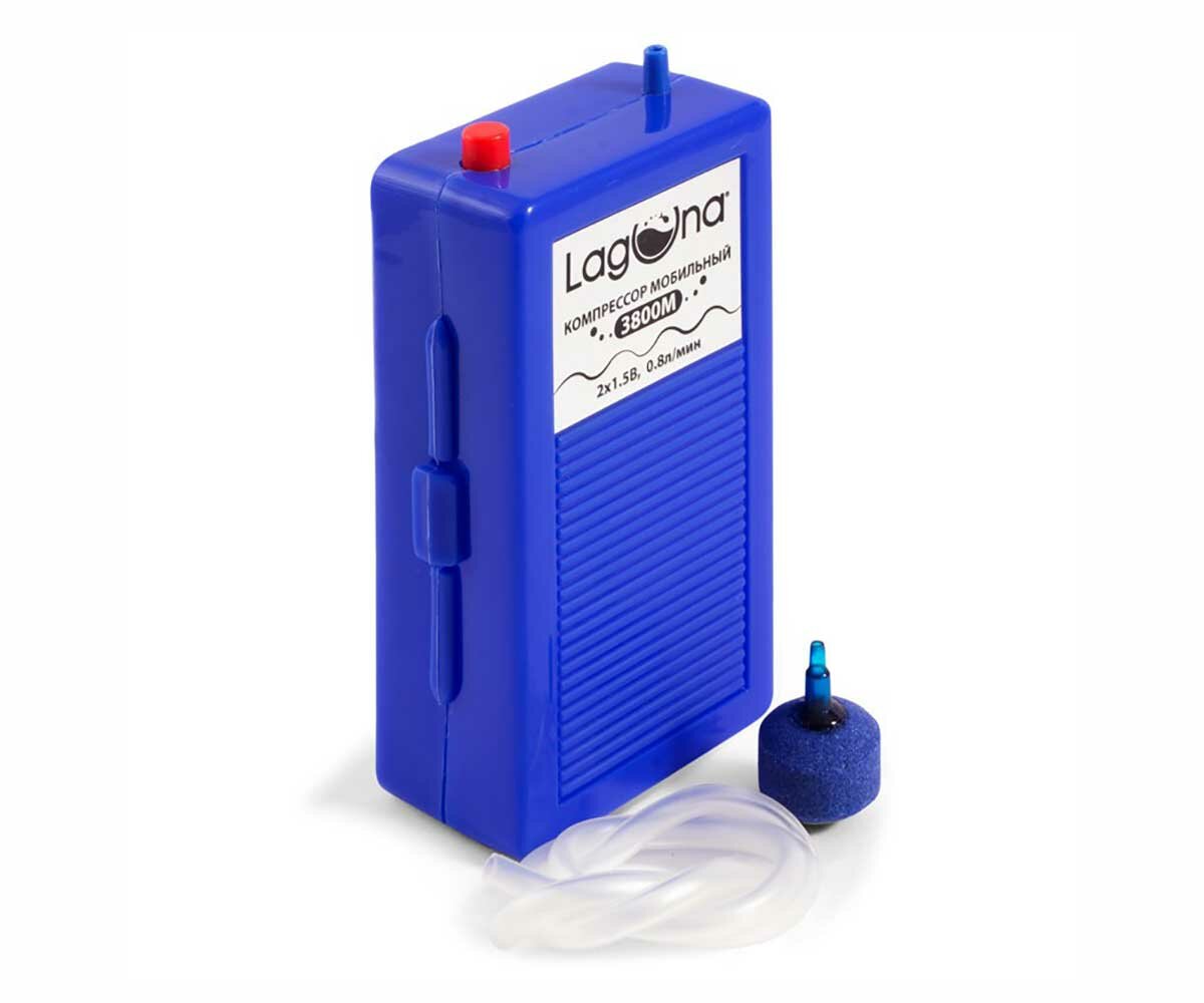 Компрессор Laguna 3800м 2*1,5в 0,8л/ч мобильный 149*79*48мм 73704001