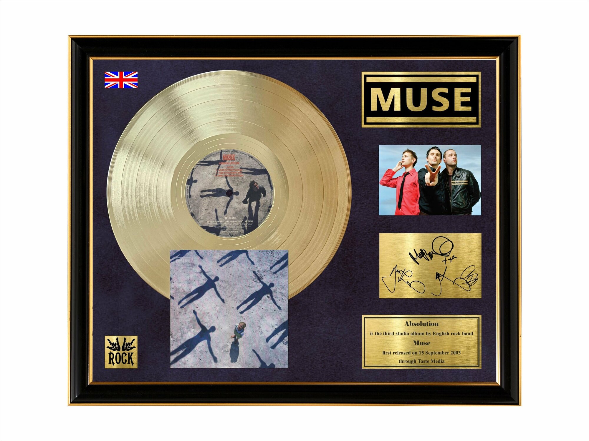 Картина с золотым диском Muse Absolution