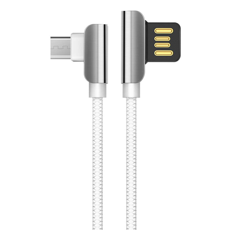 Кабель USB HOCO U42 угловой USB - MicroUSB, 2.4А, 1.2 м, белый