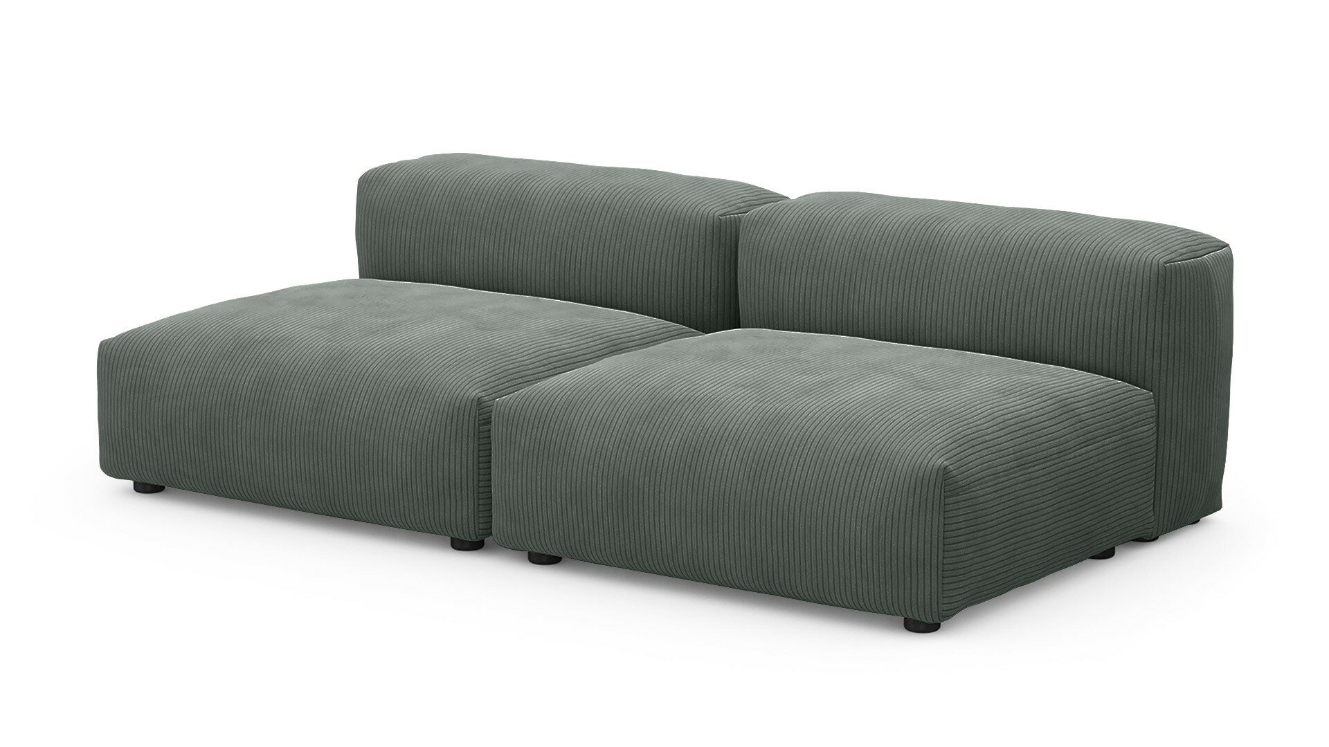 Сдвоенная дополнительная секция Фиджи (большая) Cilium Grafit NEW 210x116x62 см, серый Вельвет, нераскладной Фиеста