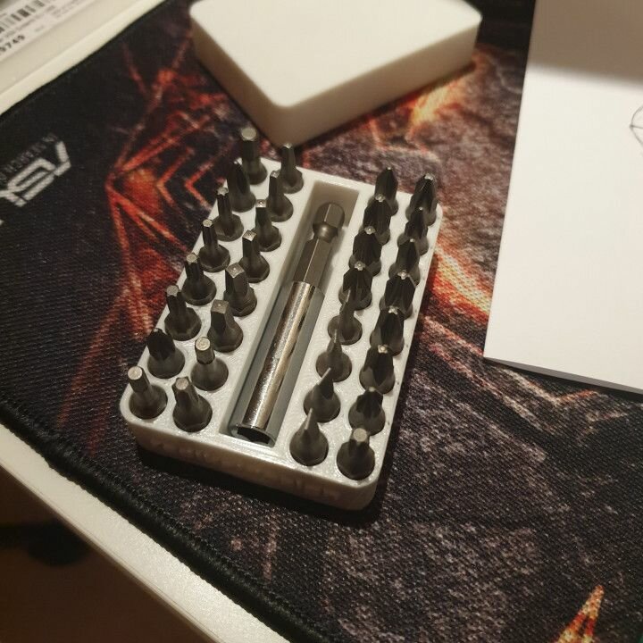 Органайзер для бит шуруповерта (серый)