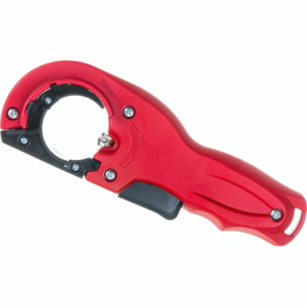 Нож для резки канализационных труб Экспедишин с фаскоснимателем, диаметр 40-50 мм, красный ЭК-05202021