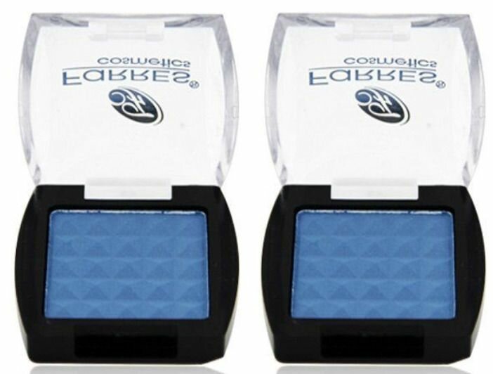 Farres cosmetic Тени для век перламутровые, №49 Яркий сине-сиреневый, 2 шт