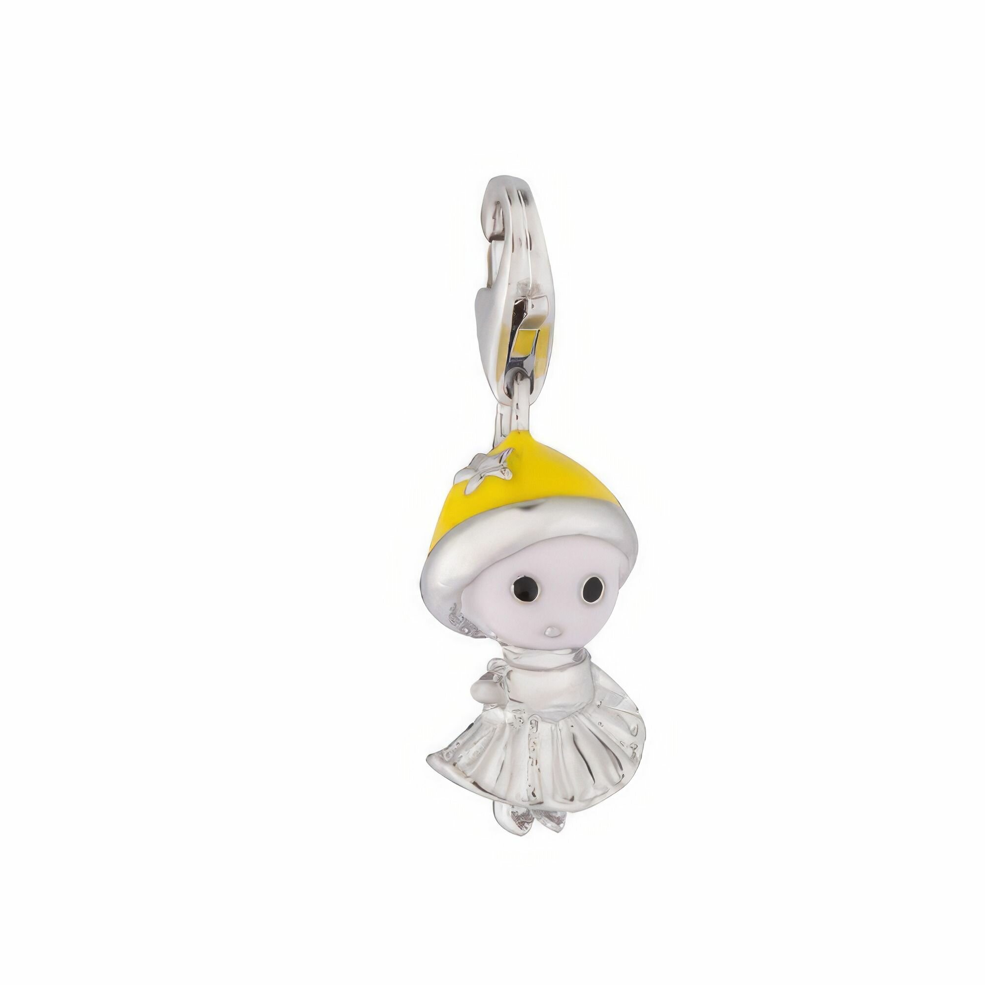 Подвеска на браслет, серебро, 925 проба, родирование, фианит