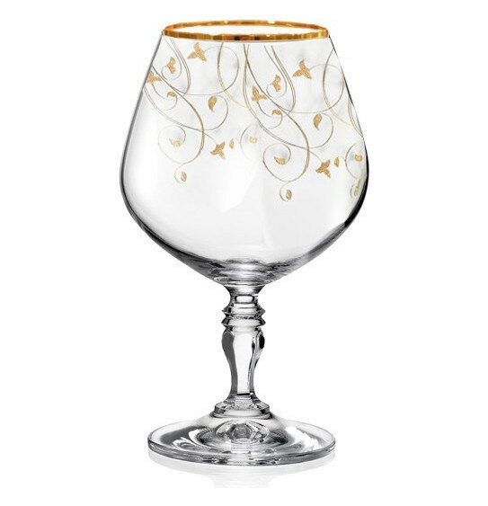 Бокал для бренди 380 мл 1 шт Crystalex CZ s.r.o. "Виктория /7917 Плетущаяся лиана" / 303614