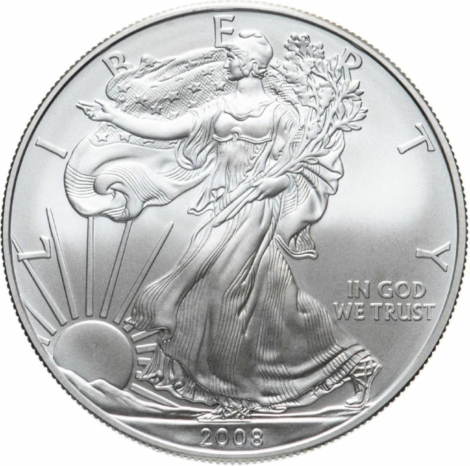 Доллар 2008 года Шагающая Свобода США 31 г Ag