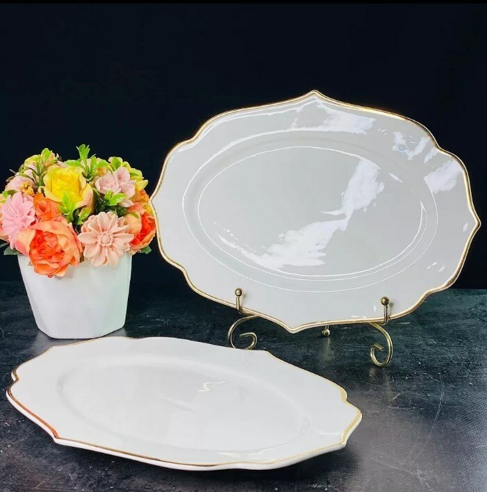 Набор из 2 овальных блюд 30,5см MAGNOLIA GOLD, Фарфор 205-582 118-205-582