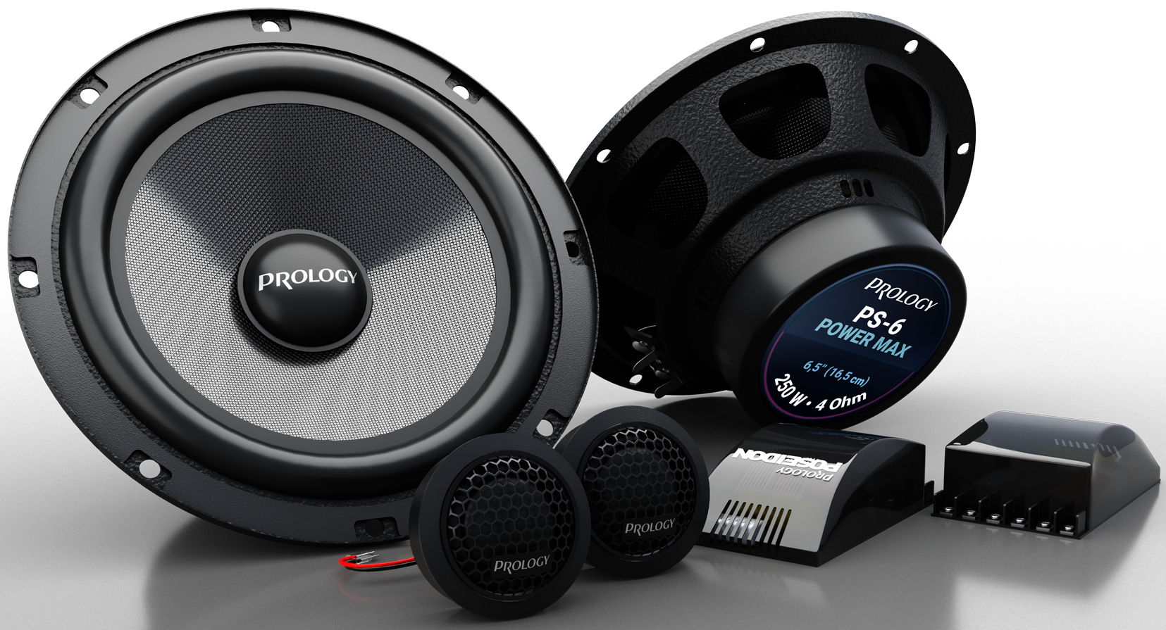 Колонки автомобильные Prology PS-6, 16,5 см, двухкомпонентные, 2 шт.