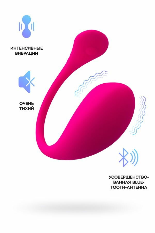 LOVENSE Вибратор силиконовый с дистанционным управлением Lush 3 LE-10, D: 3.7 см, длина: 9.6 см, розовый