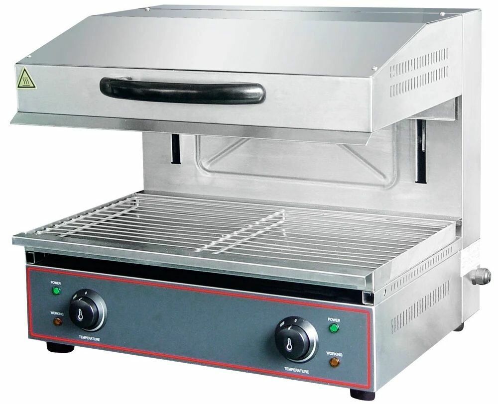 Гриль-саламандра Viatto VA-SS-6000-X, 2 зоны нагрева, 4 кВт, подвижная панель