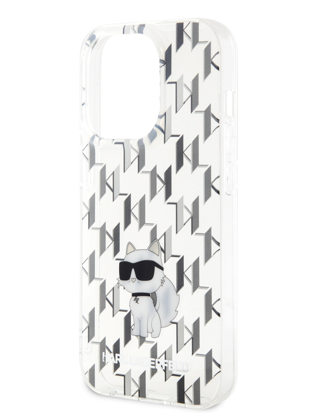 Lagerfeld для iPhone 14 Pro Max чехол PC/TPU Monogram NFT Choupette Hard Transparent