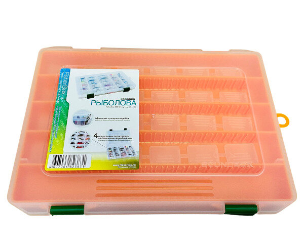 Коробка Fisherbox 250SH orange (25 x 19 x 0.2) slim