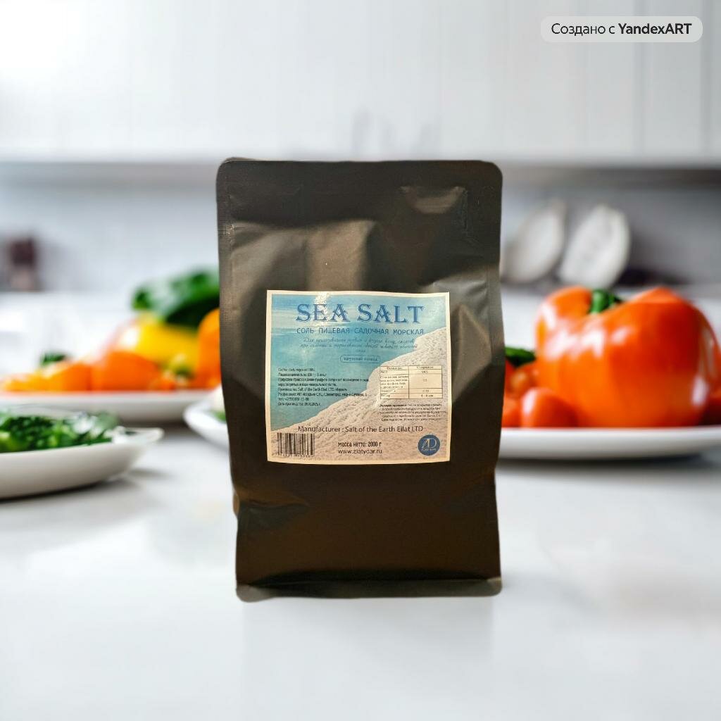 Соль морская Zlaty Dar Premium Israel, крупная, дой-пак, 2 кг