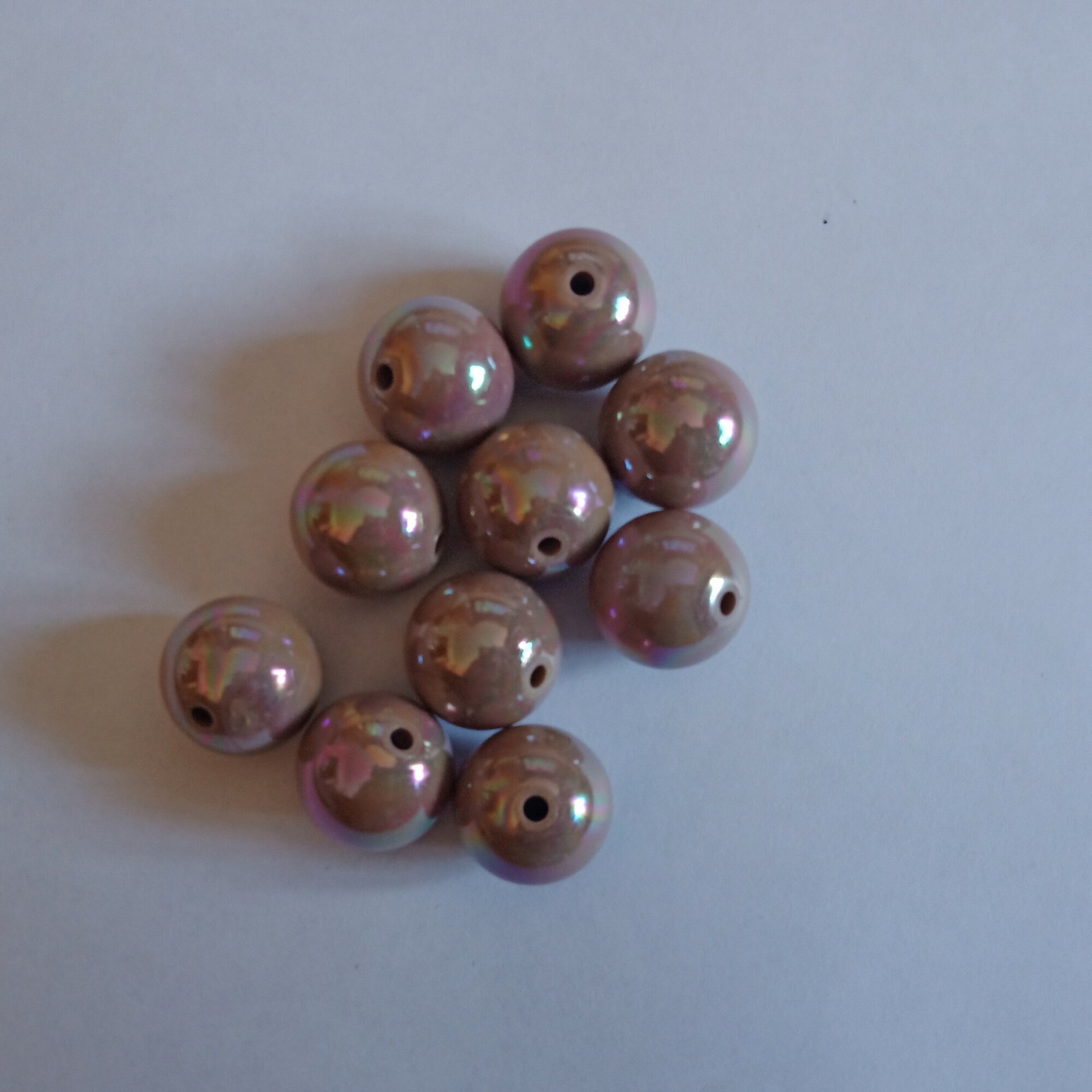 Бусины 18 мм кофейные