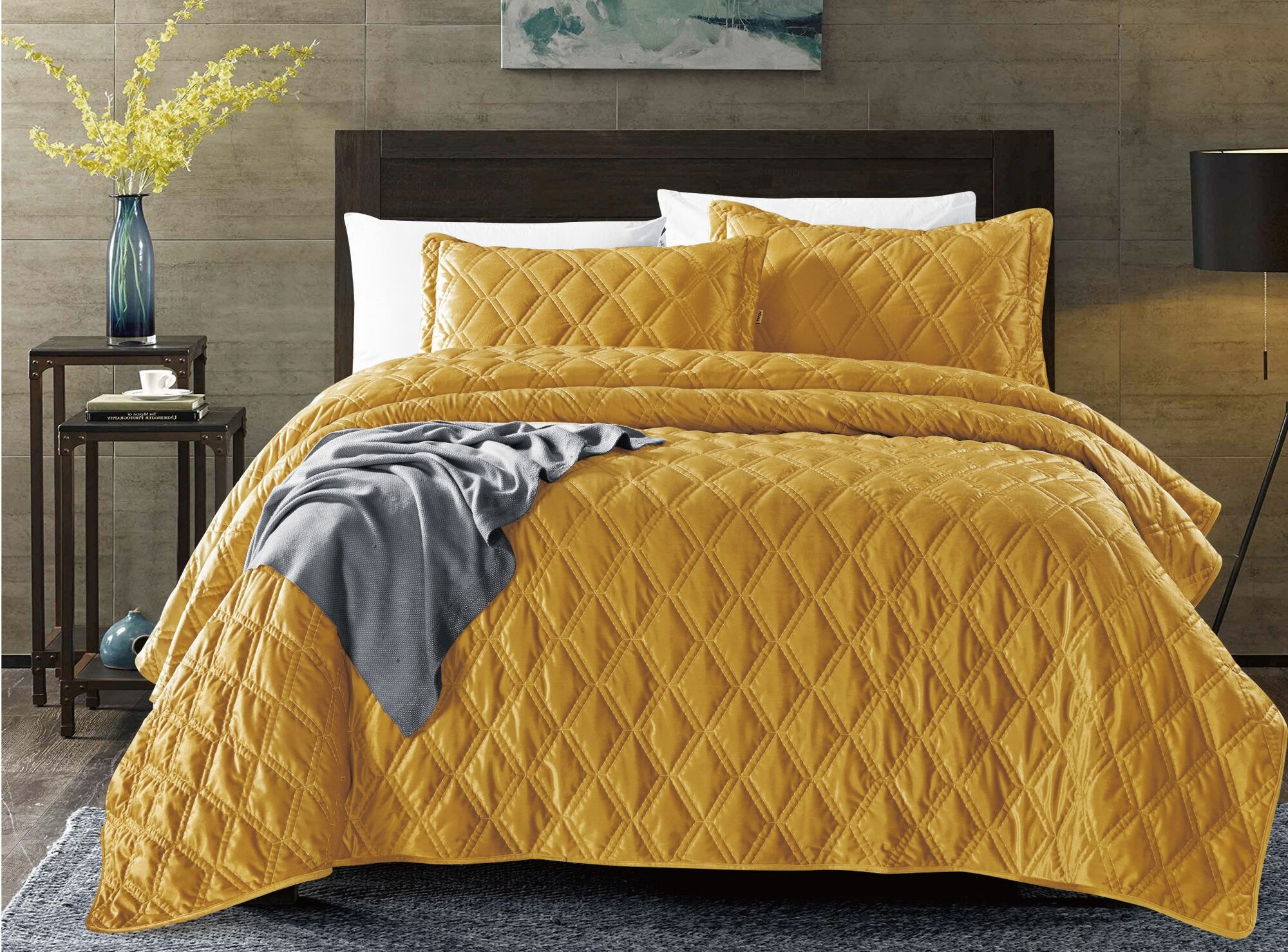 Велюровое Покрывало Tango Baccara, евро, размер 240x260 см, 2 наволочки 50х70 см