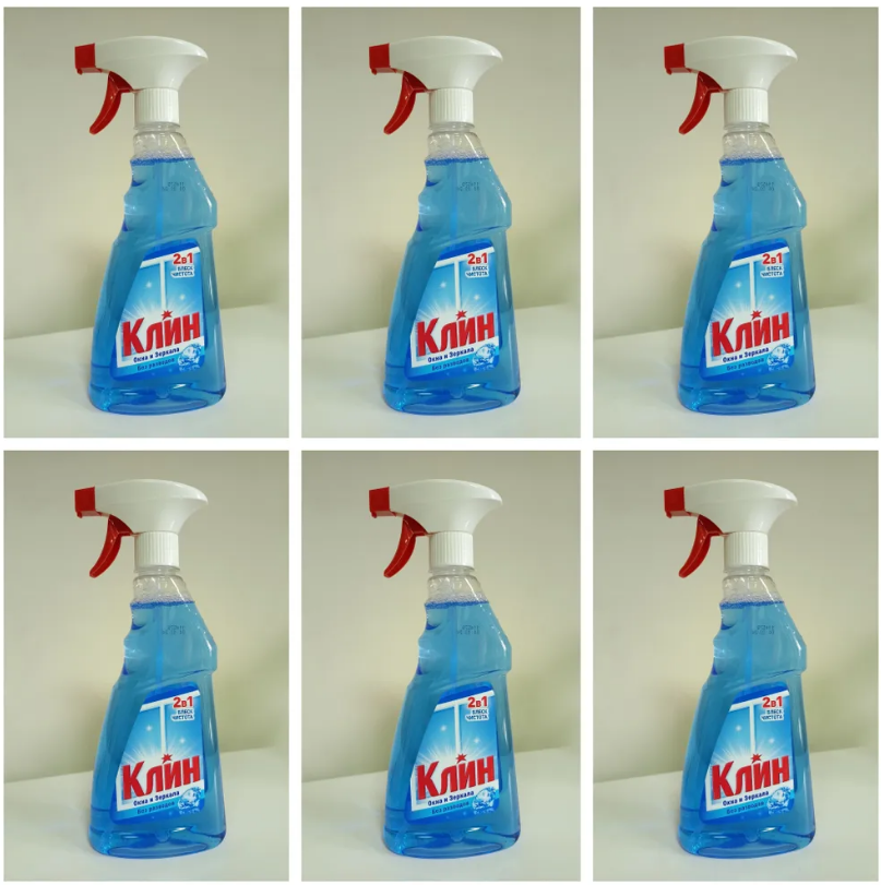 Для стекол и зеркал Клин Кристалл 500 мл х 6 шт