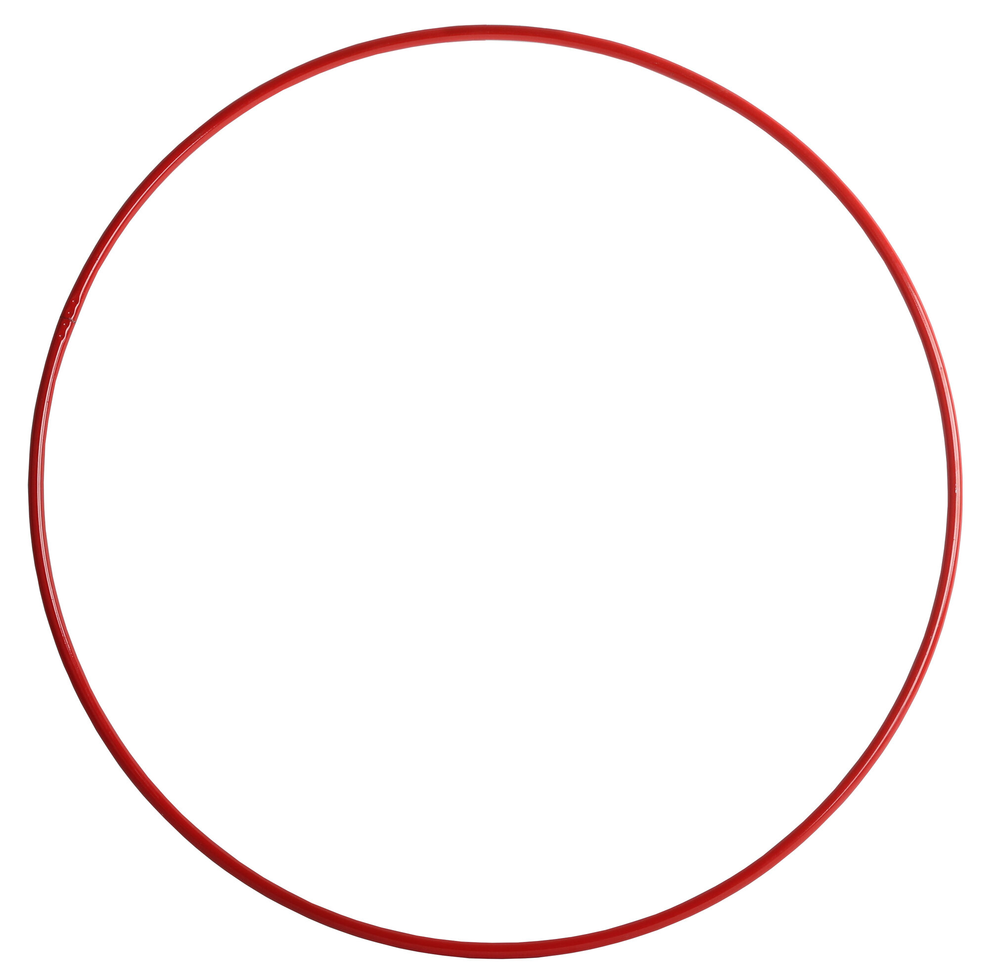 Обруч гимнастический, сталь, 90 см, 850г, утяжеленный, красный