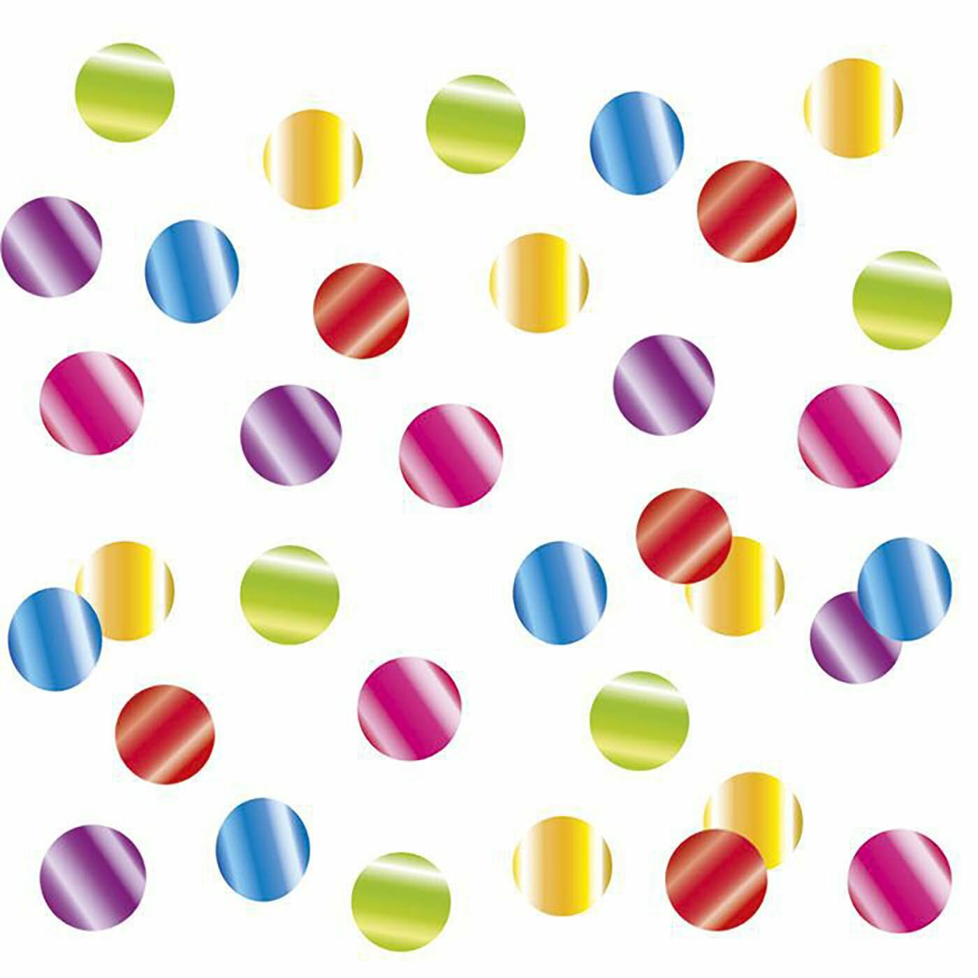 Конфетти "Круги ассорти" фольгированные, 1 см, 500 г. / Веселуха