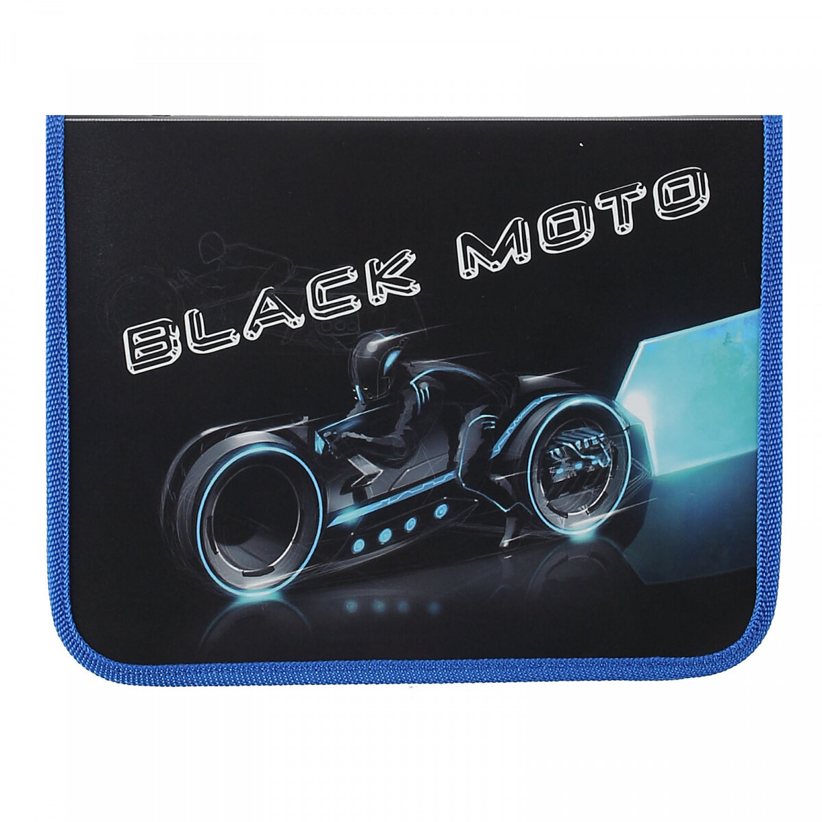 Папка для тетрадей А5 молн вокруг, печать на пластике ПМ-А5-04, BLACK MOTO