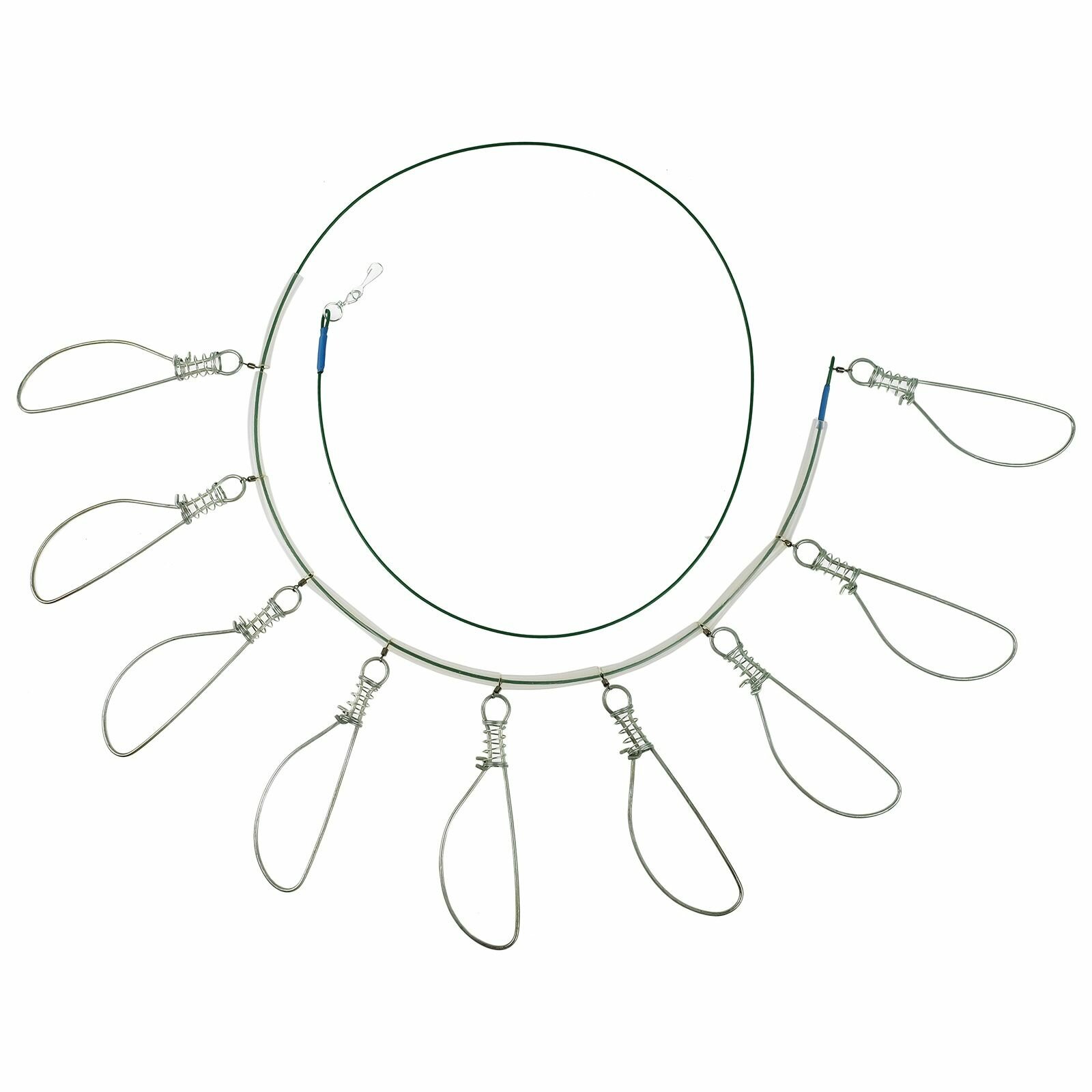 Кукан ТРИ кита "9-карабиновый", металлический трос, без поплавка