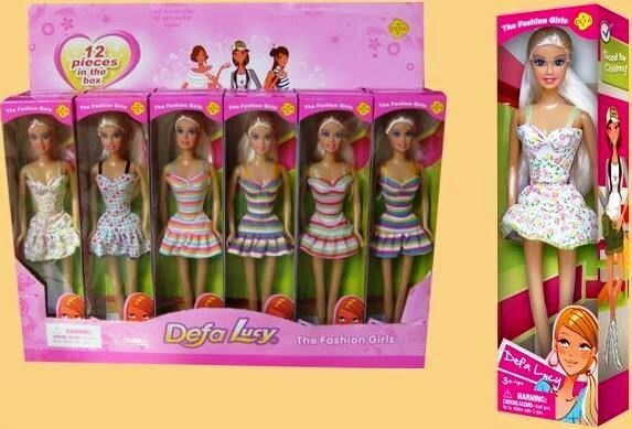 Кукла DEFA Lucy "The Fashion Girls", 29 см, в платье с рюшами, в коробке