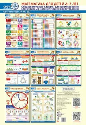 НаглядныеПособия Комплект познавательных плакатов. Математика для детей 6-7 лет (34*49см, 8шт, в пакете) ФГОС, (Сфера, 2024), Л, c.8