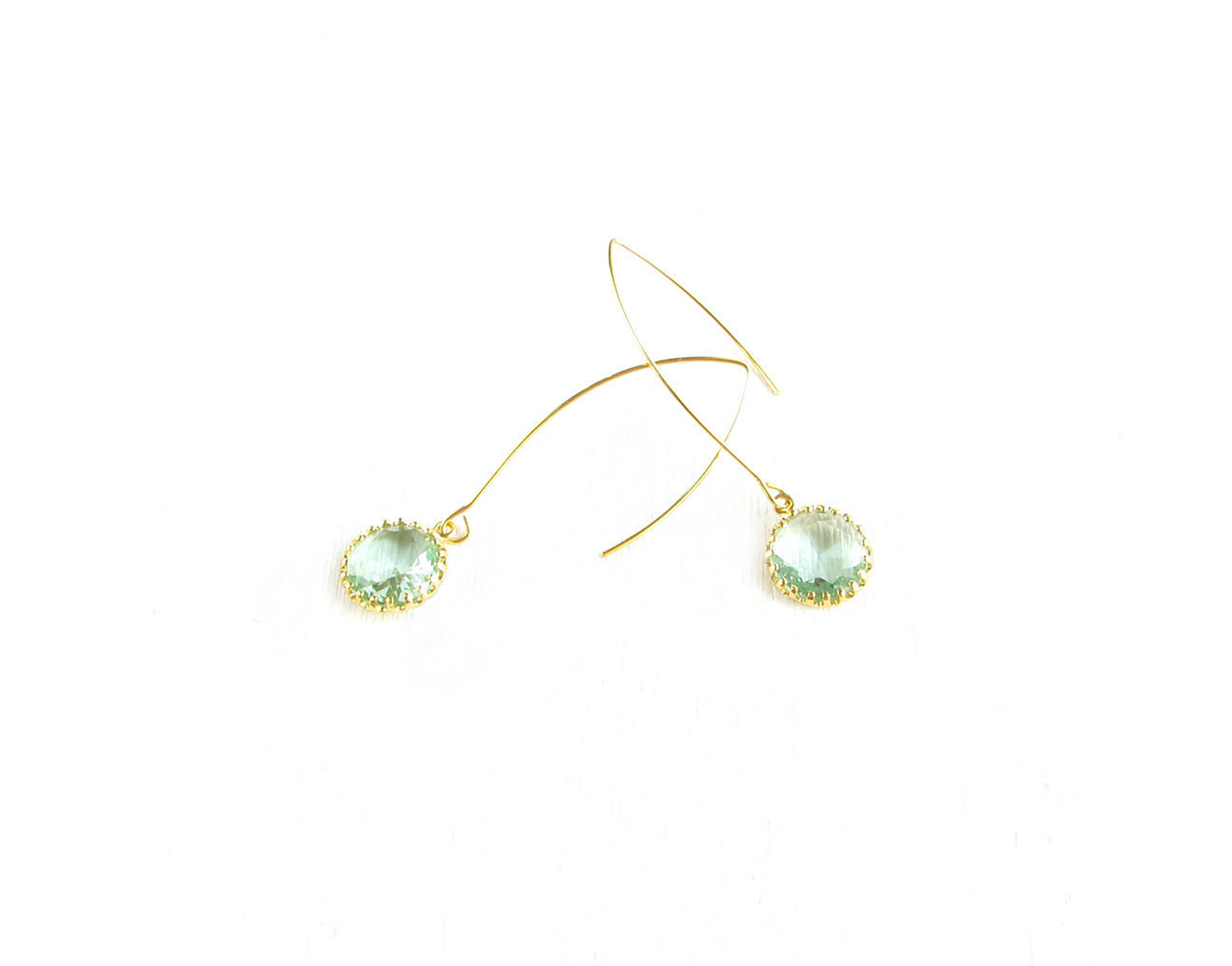 Серьги цепочки, с подвесками, стекло, искусственный камень