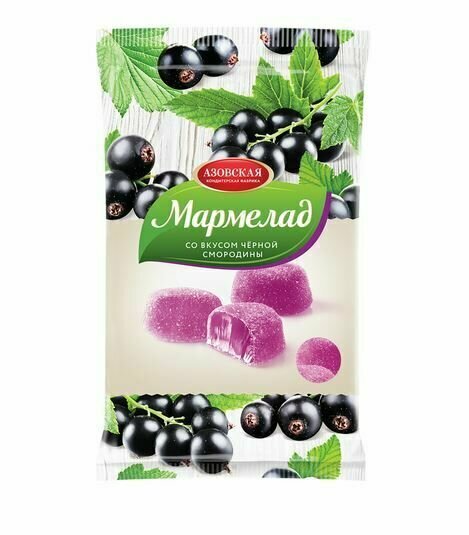 Азовская кондитерская фабрика Мармелад со вкусом Черной смородины, 300 г