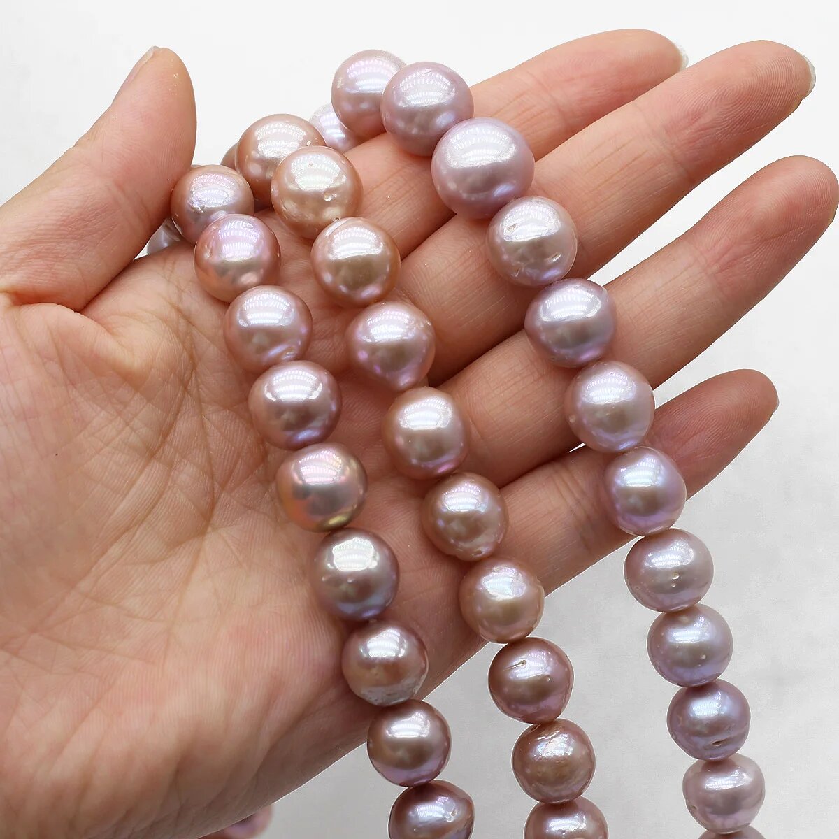 Фиолетовые пресноводные жемчужины 12-15 мм для бижутерии 12-15mm-3pcs