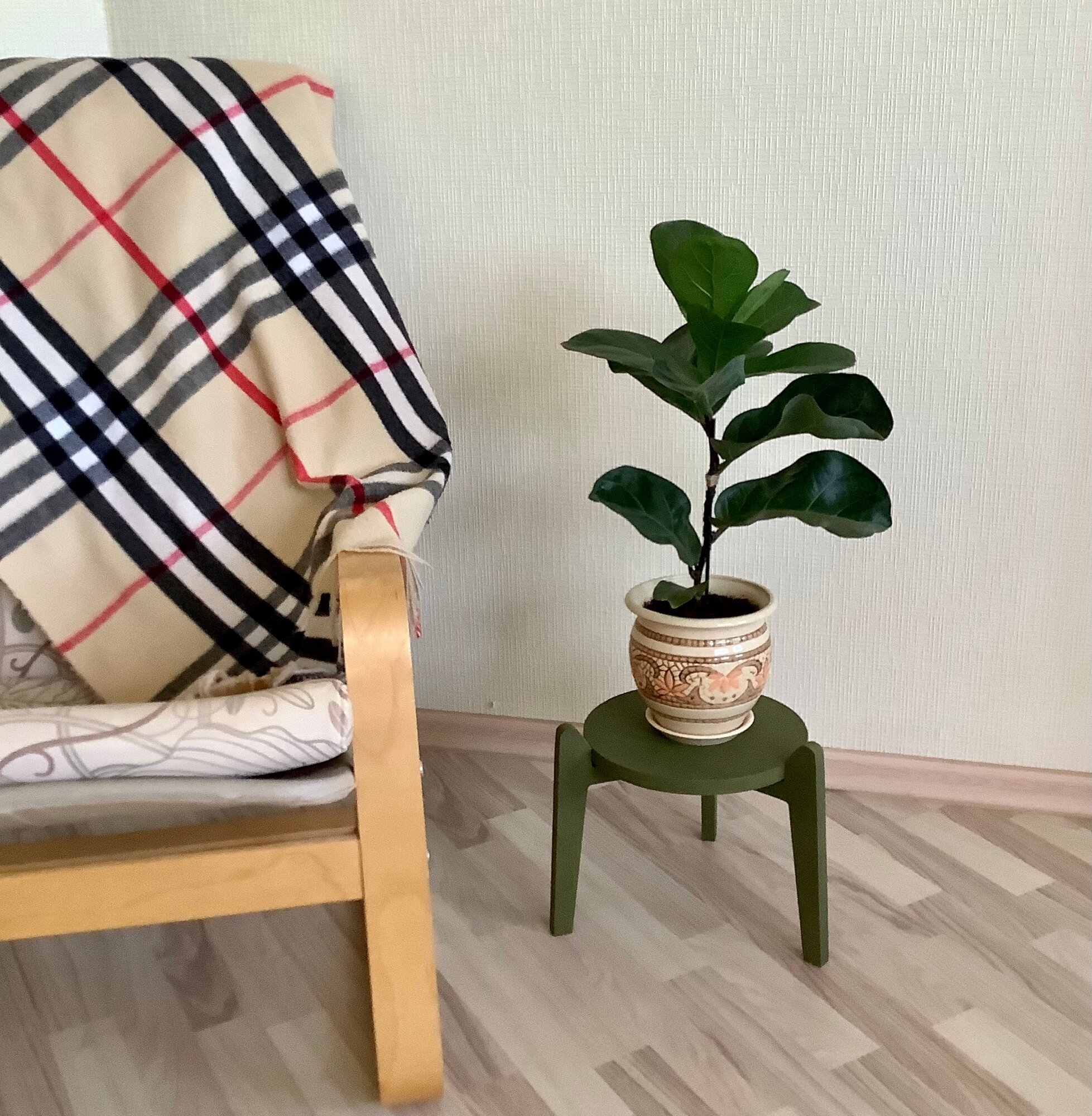 Подставка круглая оливковая