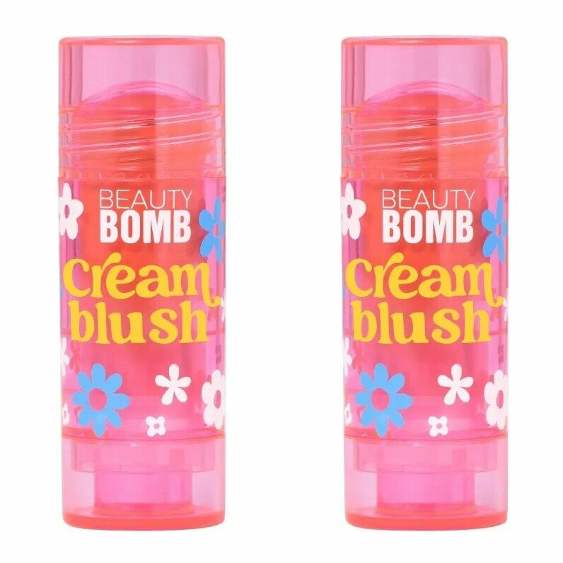 Кремовые румяна в стике Beauty Bomb Cream blush тон 02 First Touch нежно-розовый, 8г, 2 шт