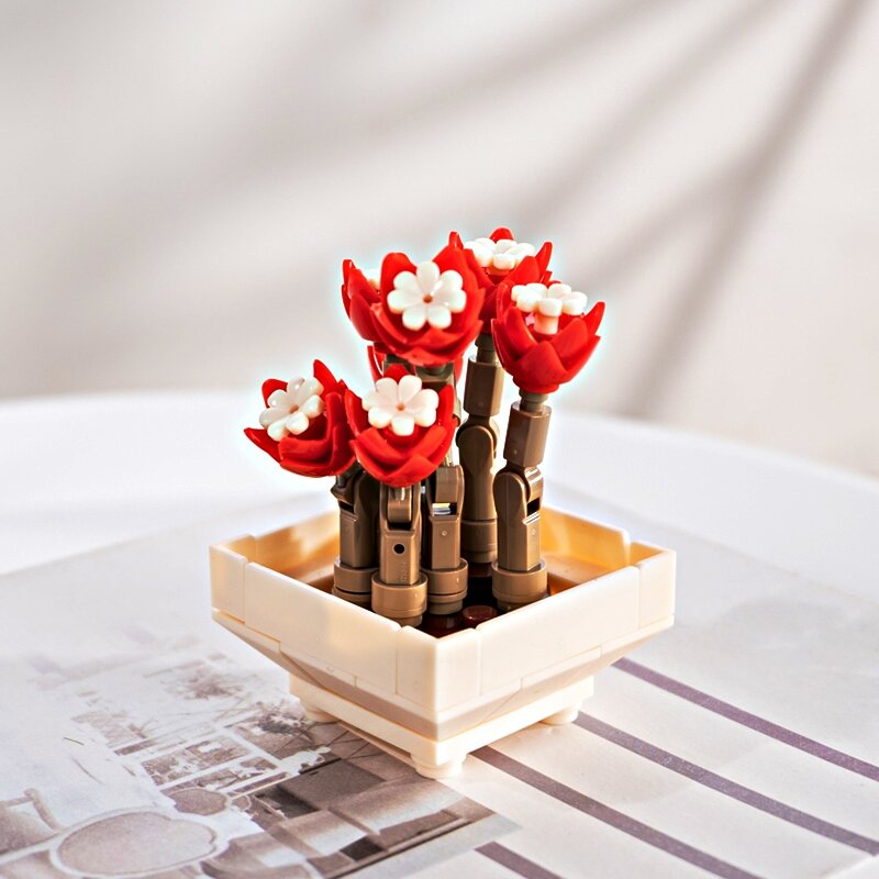 Конструктор интерьерный 3Д JAKI Plante Цветок в горшке, 79 деталей - JK2710-8