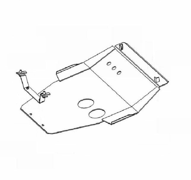 Защита ALFeco картера двигателя и кпп для Daewoo Espero 1991-1999, V-1,5, 1,8, 2,0 (сталь 2 мм) арт. ALF0504st