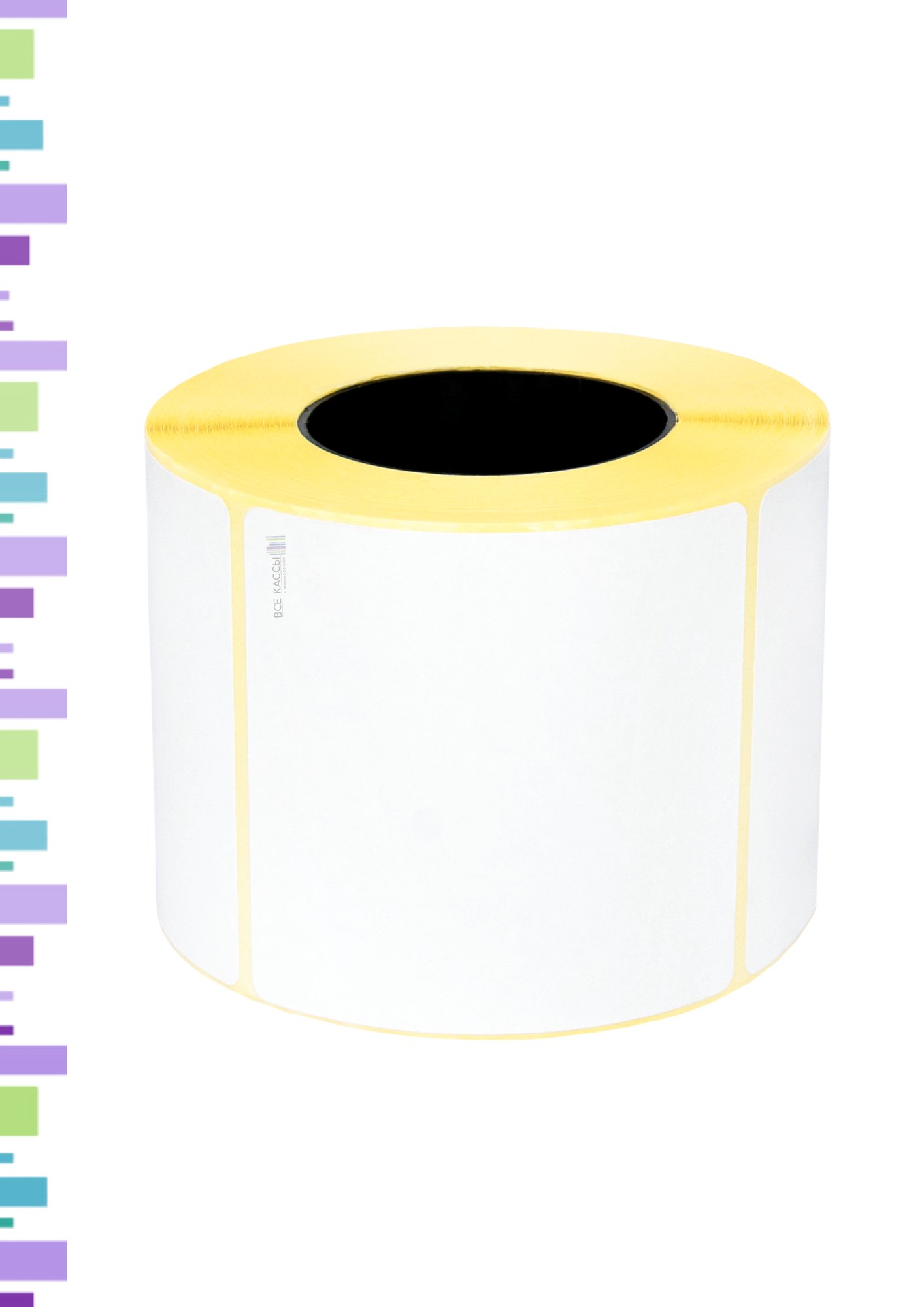 Термоэтикетка ЭКО 58х60, 1 ролик (400 шт в ролике) втулка 40 мм упаковка