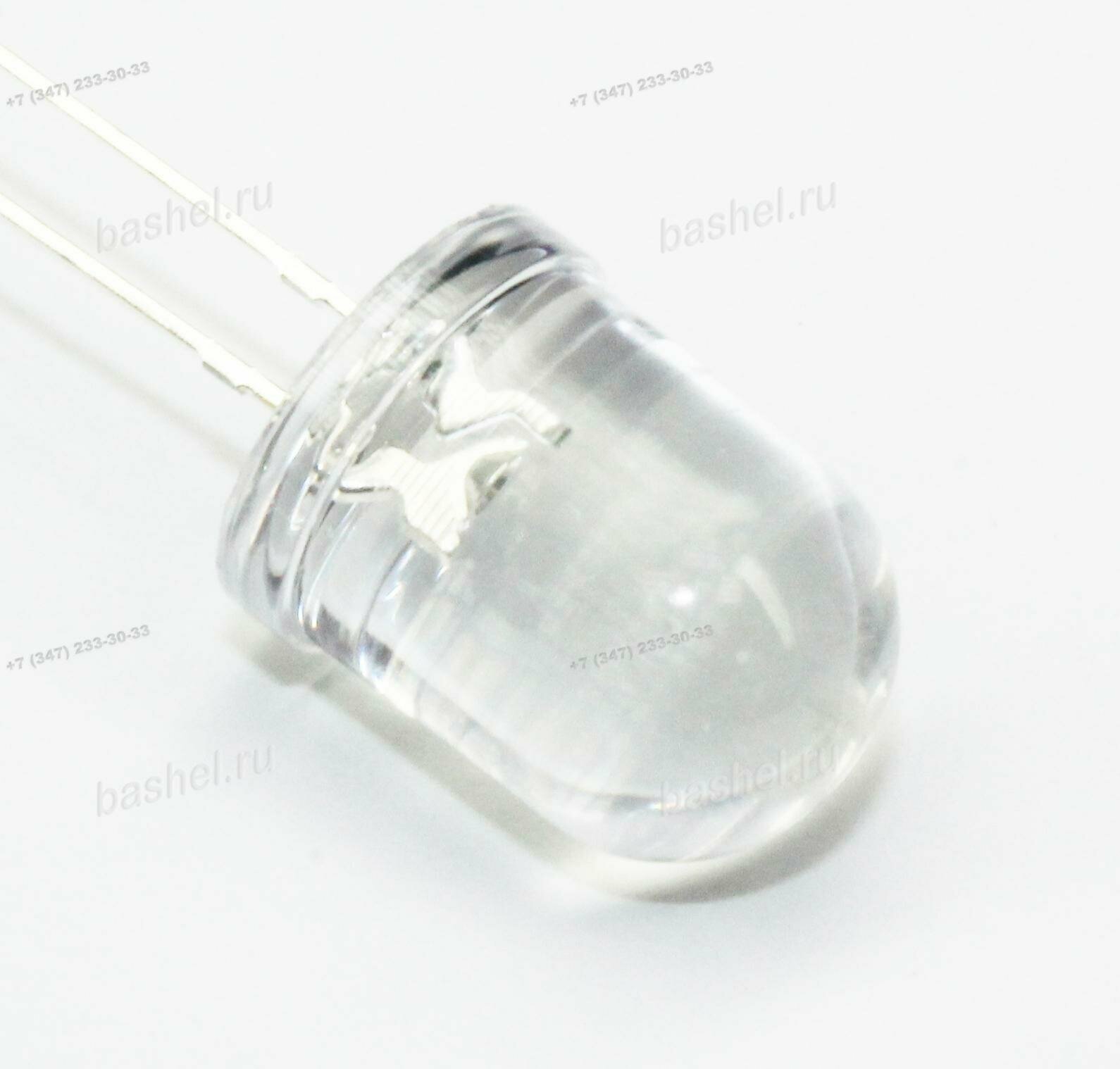 LED DIP 10mm DFL-10BRGBC-BS 7color, Светодиод, круглый прозрачный 10мм, RGB, мигающий, 1000mcd, 30°, 3.5V