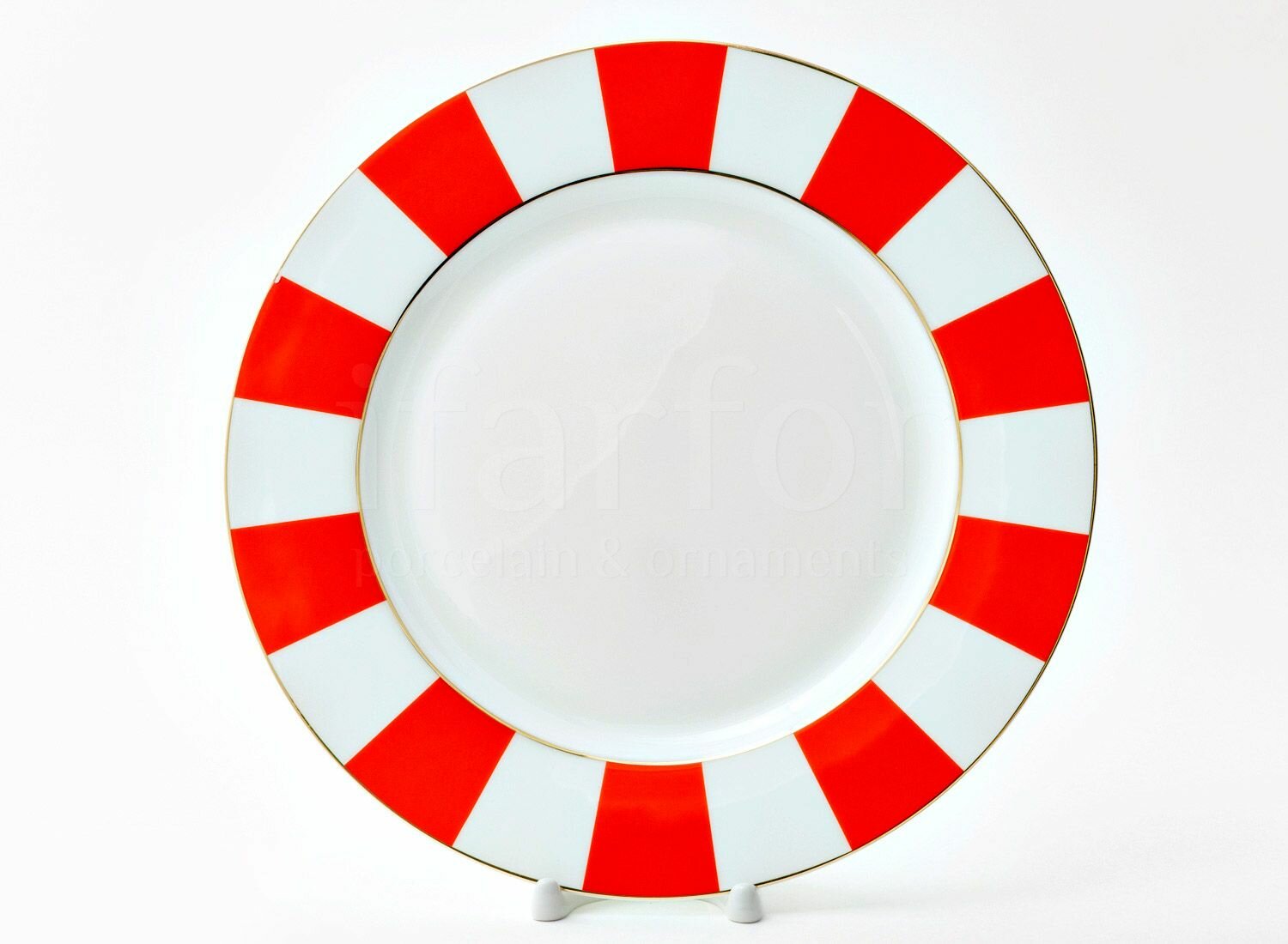 Тарелка мелкая Алиса красный 2