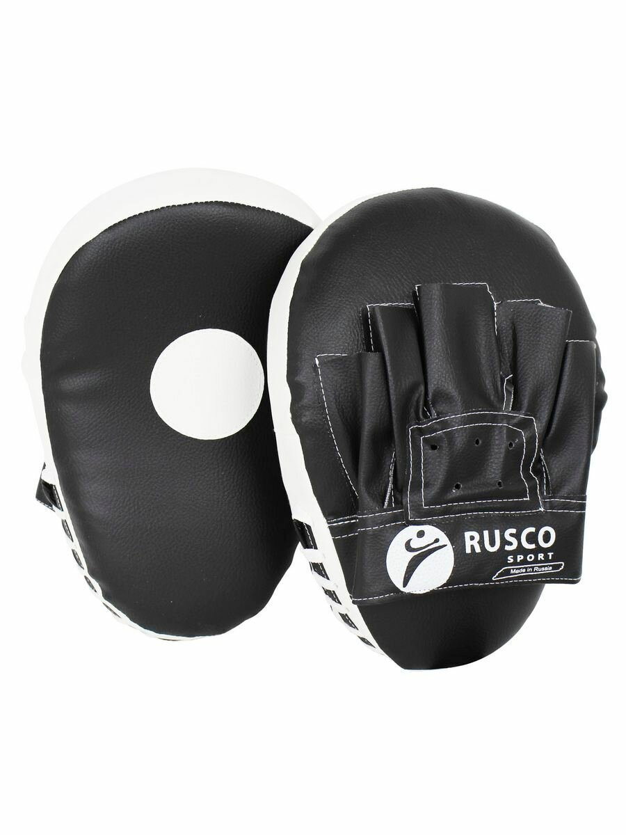 Лапы RuscoSport, для бокса, MMA, кикбоксинга, тайского бокса, черные, 2 шт.
