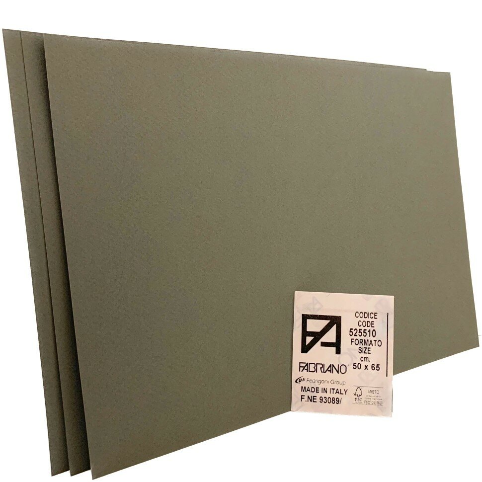 Бумага для пастели № 30 Антрацит, 10 листов в папке А-4, Tiziano